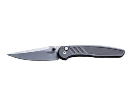 Pro-Tech Avalon Button Lock Knife Knurled Black Alluminum Handles (4.2 ...