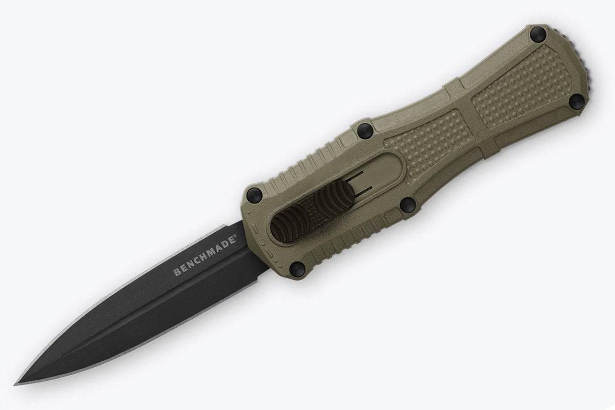 Benchmade 3375GY-1 Mini Claymore OTF Auto Knife 3.02" CPM-D2 Smoke ...