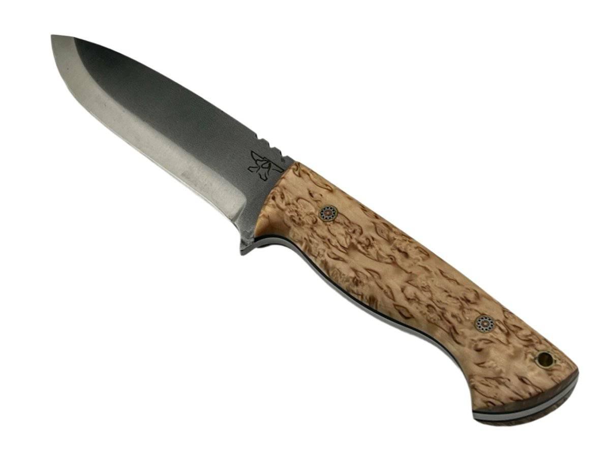 CUR Custom Kestrel Fixed Blade with Salted Maple Handle Mosaic Pins ...