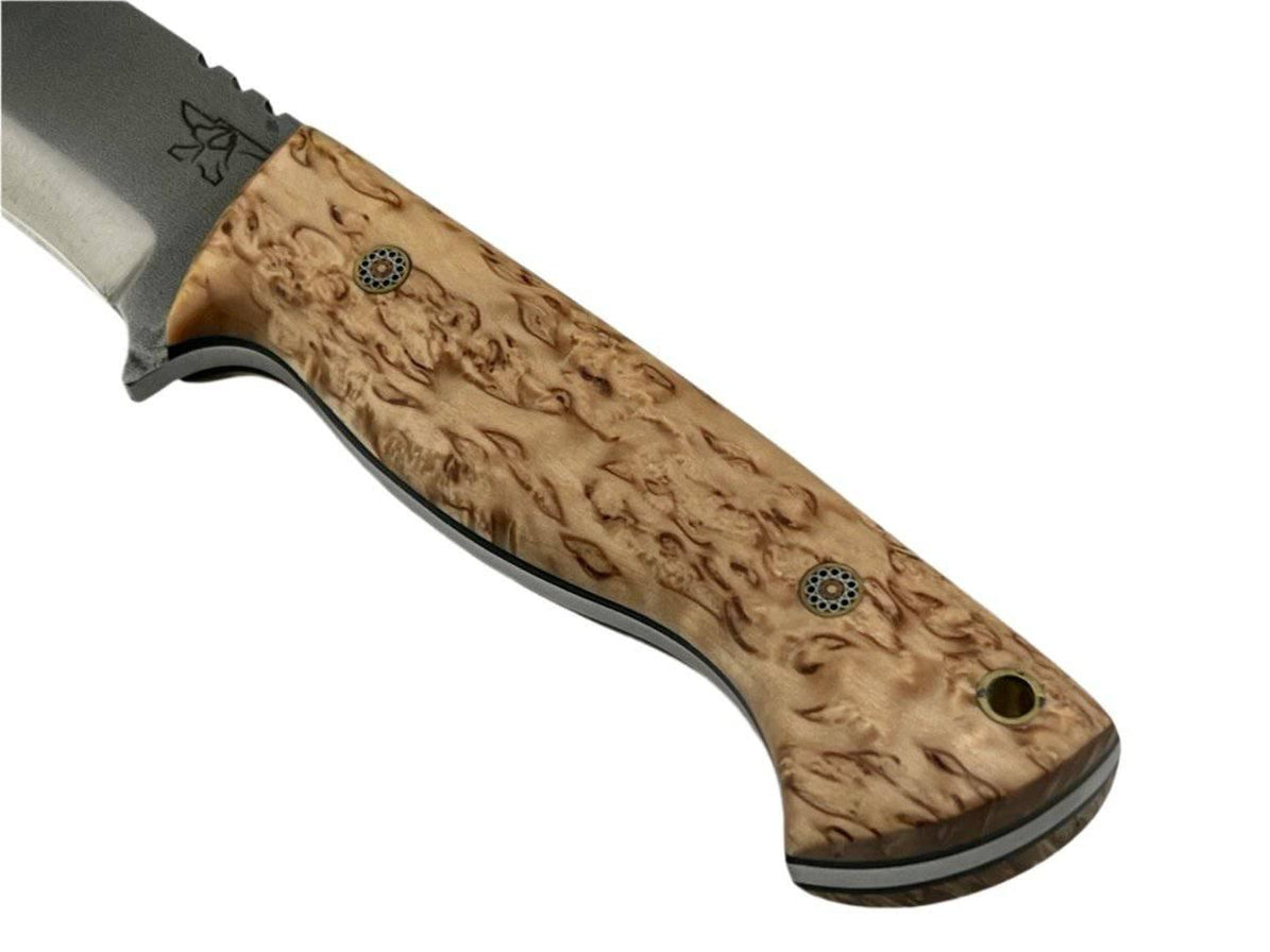 CUR Custom Kestrel Fixed Blade with Salted Maple Handle Mosaic Pins ...