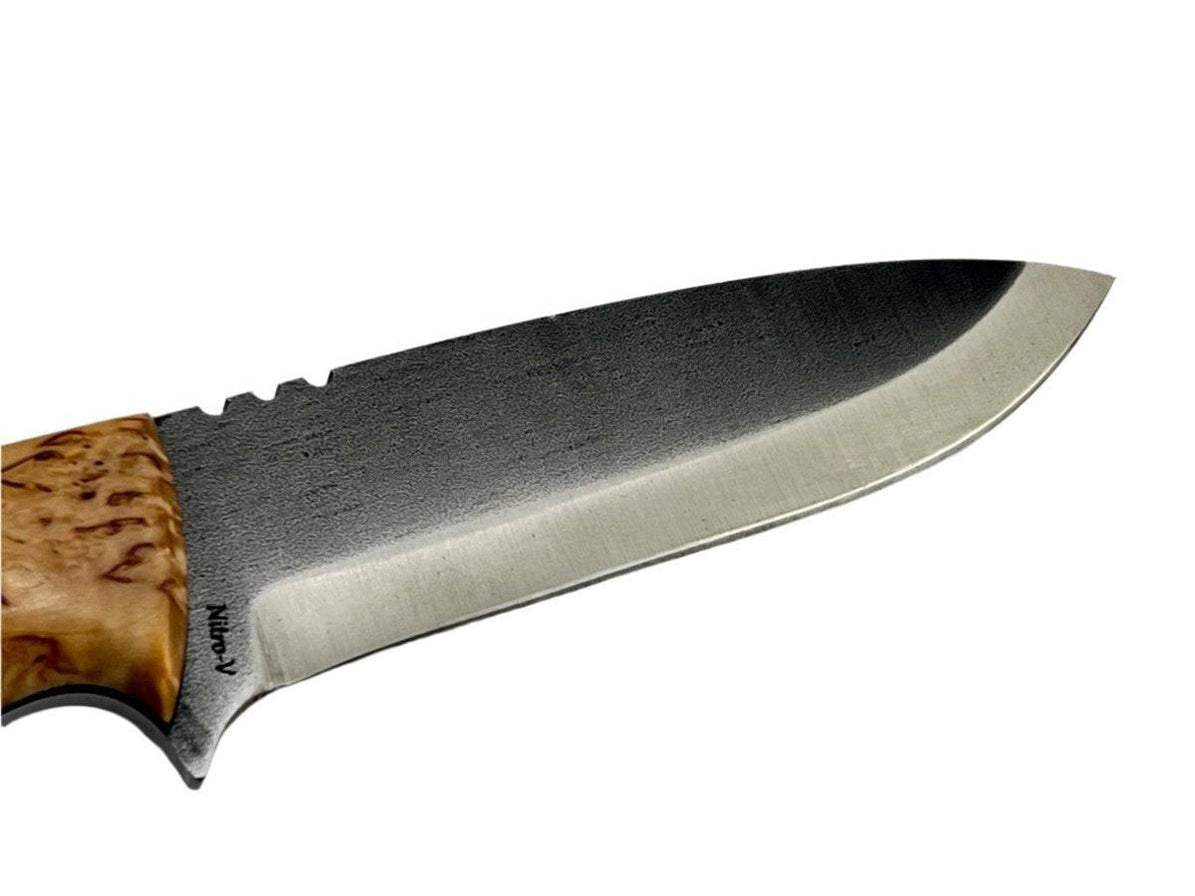 CUR Custom Kestrel Fixed Blade with Salted Maple Handle Mosaic Pins ...