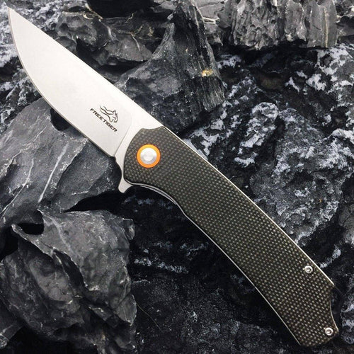 FreeTiger FT956 Flipper Folding Pocket Knife 3.346” D2 Blade Flax ...