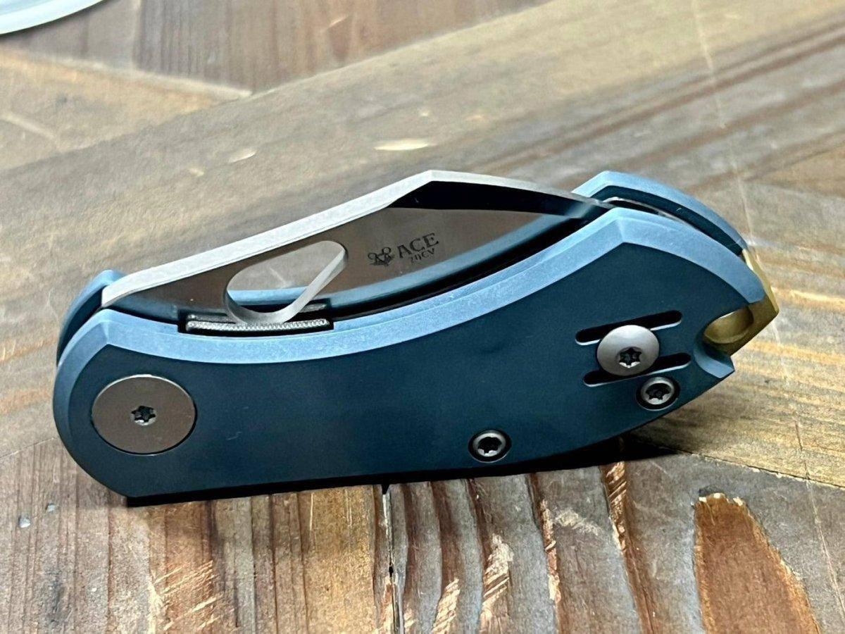 GiantMouse ACE Nibbler Semi-Custom Titanium 20cv Folding Knife | NORTH ...