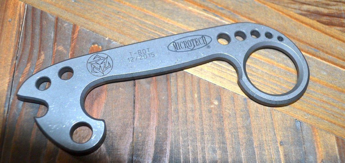 Microtech T-Bot Tactical Impact Device Stonewash Titanium - NORTH ...