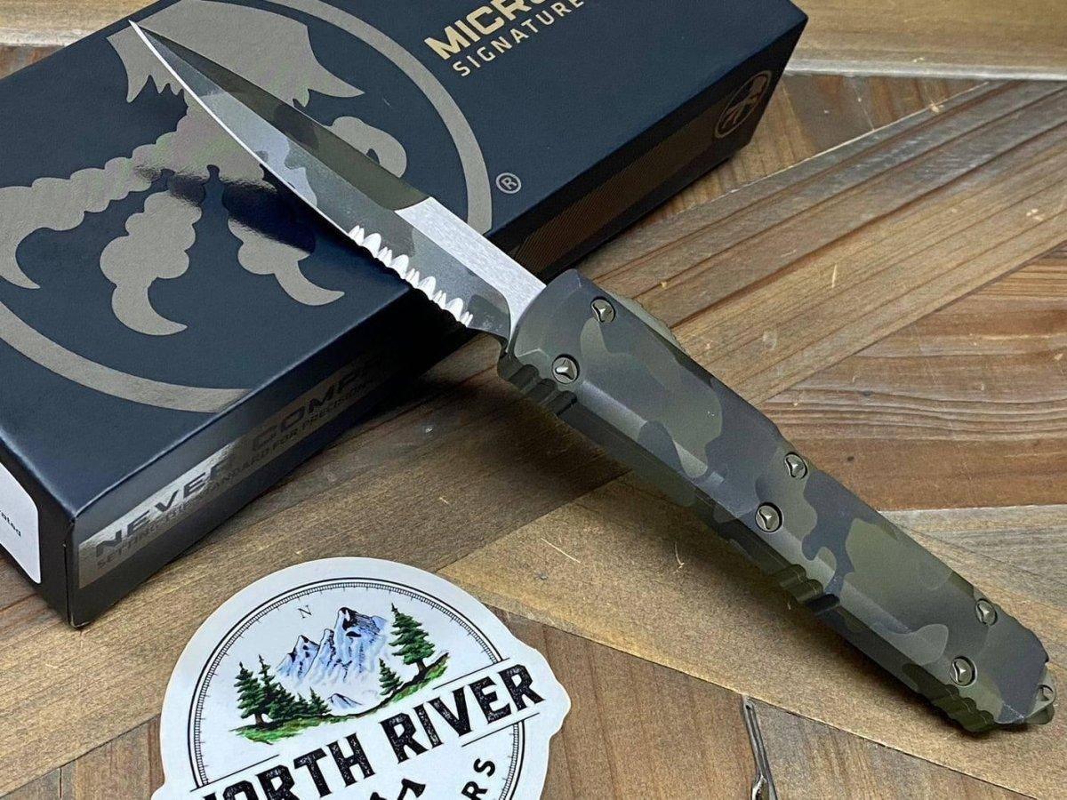 Microtech Ultratech Bayonet Olive Camo P/S 120-2OCS | NORTH RIVER OUTDOORS
