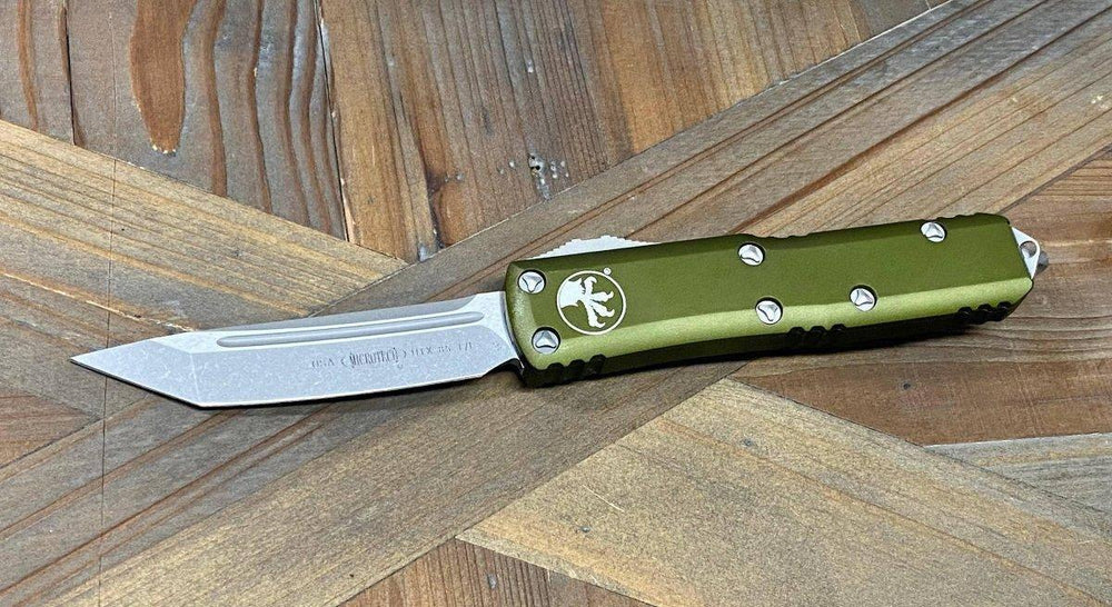 Microtech UTX-85 233-10 APOD T/E OTF OD Green Auto Knife Apoc Finish ...