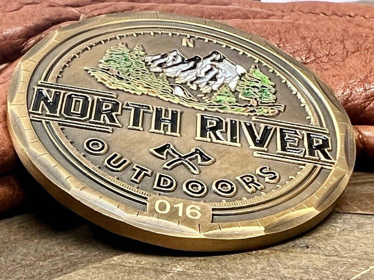 Custom Antique Bronze Challenge Coin by NORTH RIVER OUTDOORS - Limited