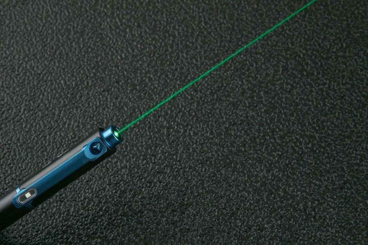 Olight O'PEN Pro Deep Sea Blue Pen w/ LED light & Green Laser (Lim Ed ...