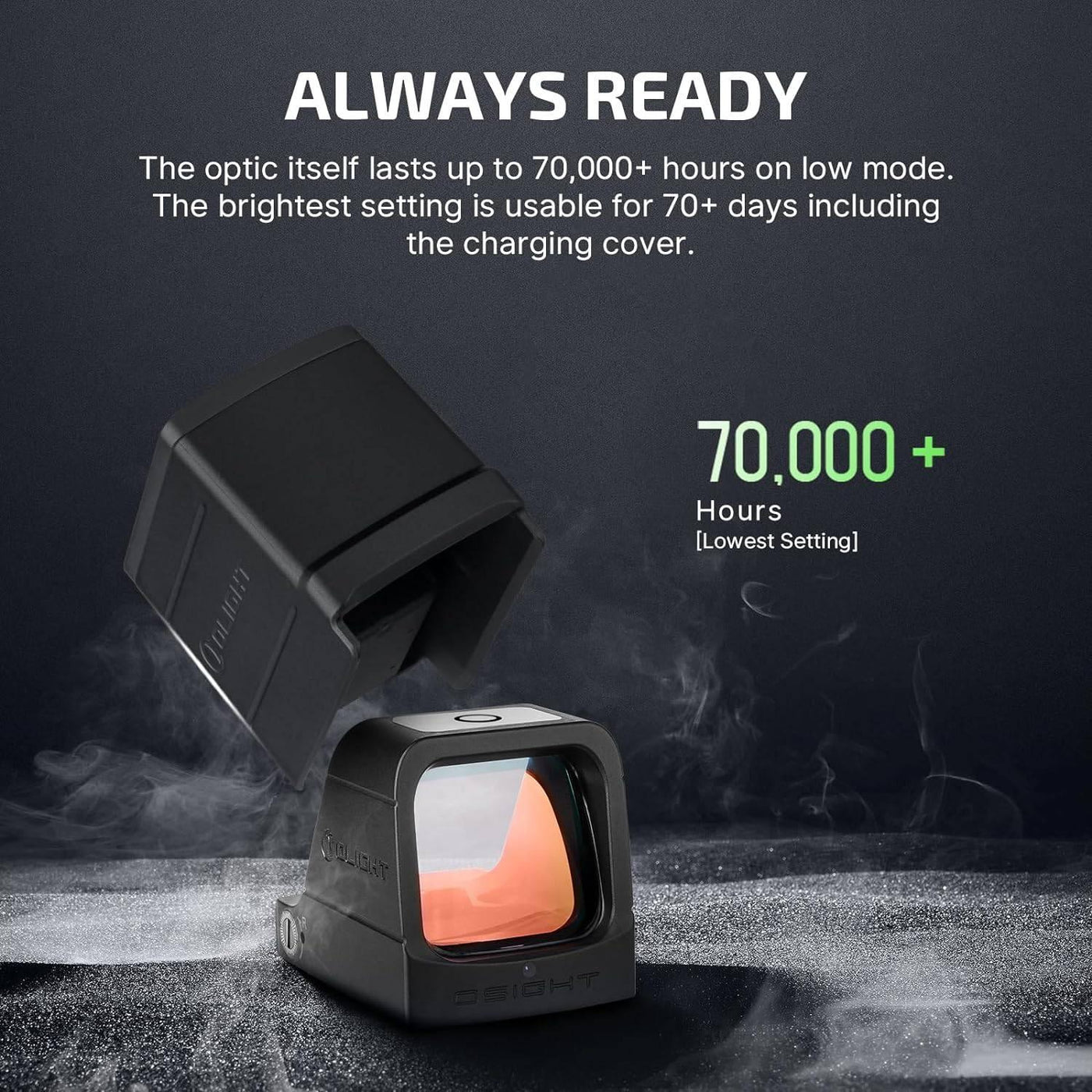 OLIGHT Osight 3 MOA Rechargeable Dot Sight with Charging Cover ...