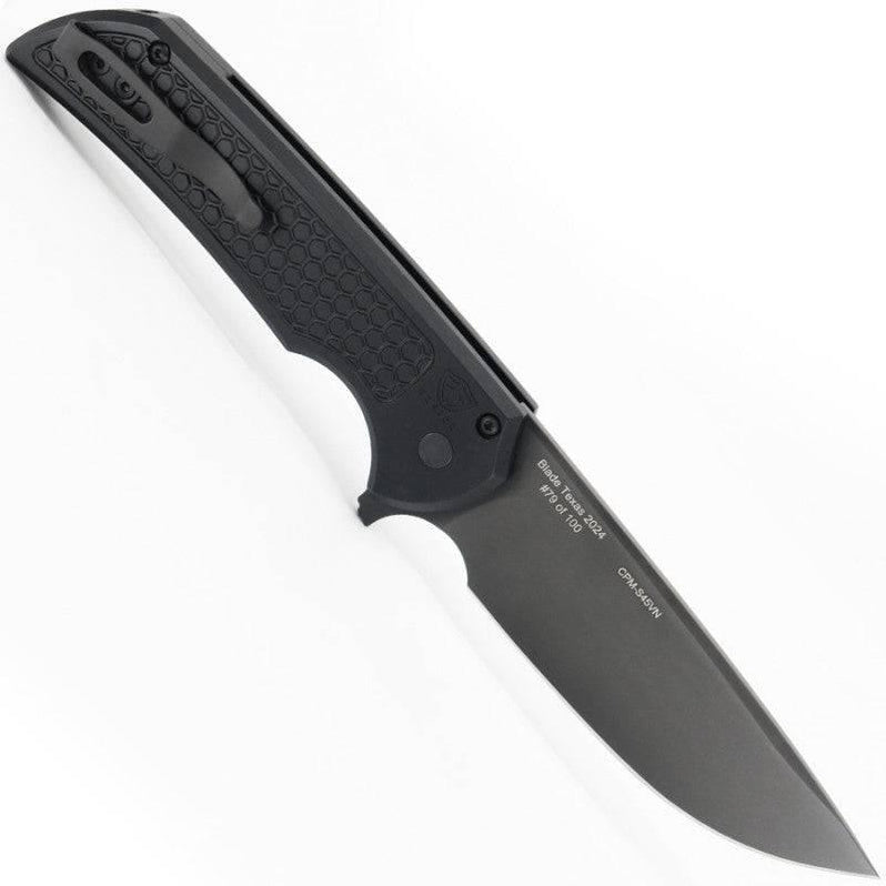 Pro-Tech Blade Show Texas Mordax Black DLC w/Abalone Button #59 or ...