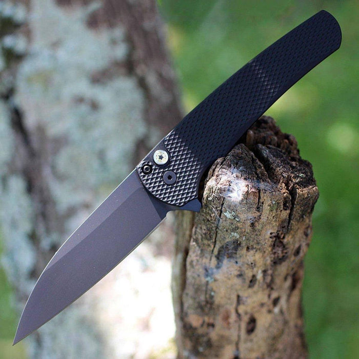 Pro-Tech Malibu Blade Show 2023 MagnaCut Blade Black Textured Handle ...