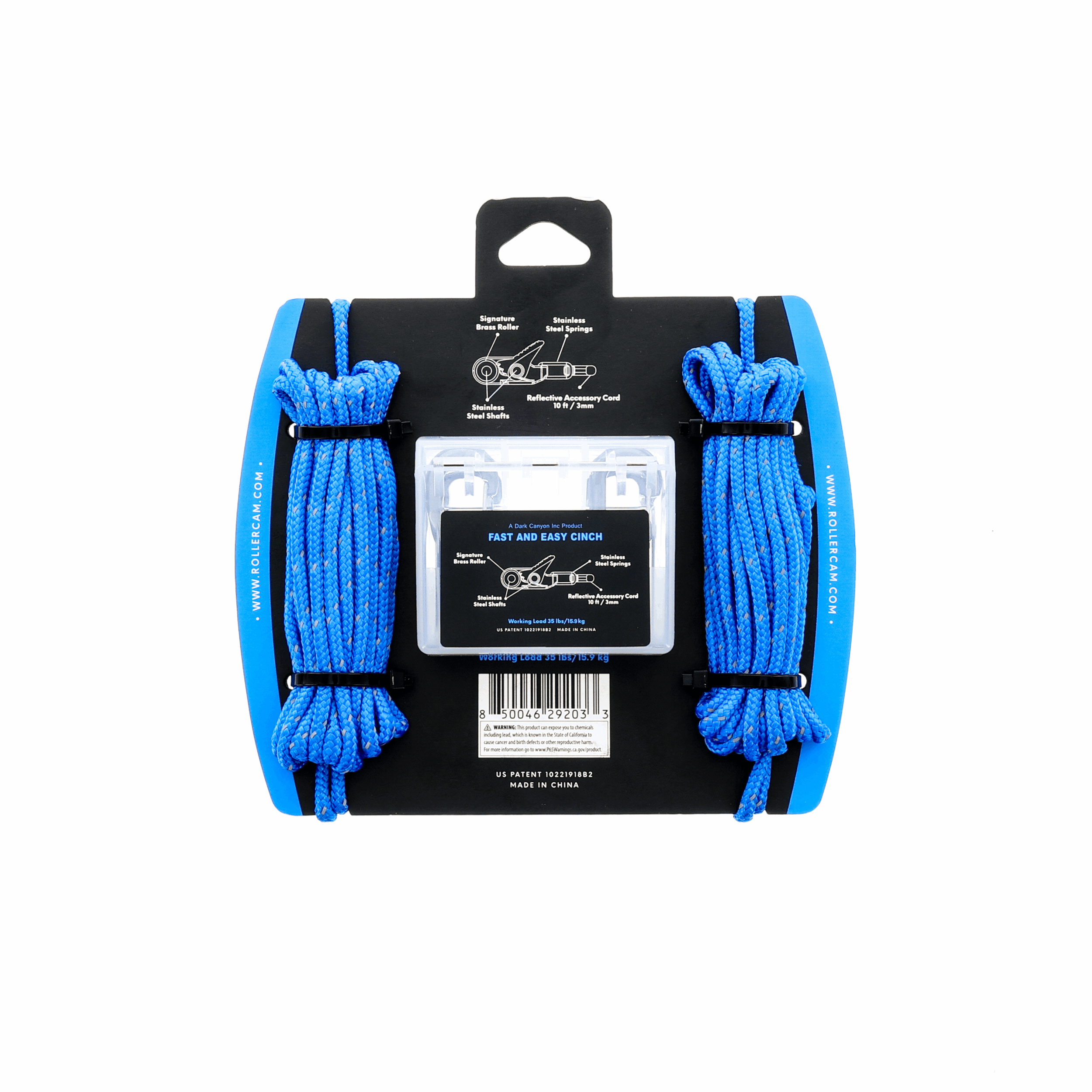 RollerCam 6-Pack Roperoller Cinching Buckle with Accessory Cord and Ca ...
