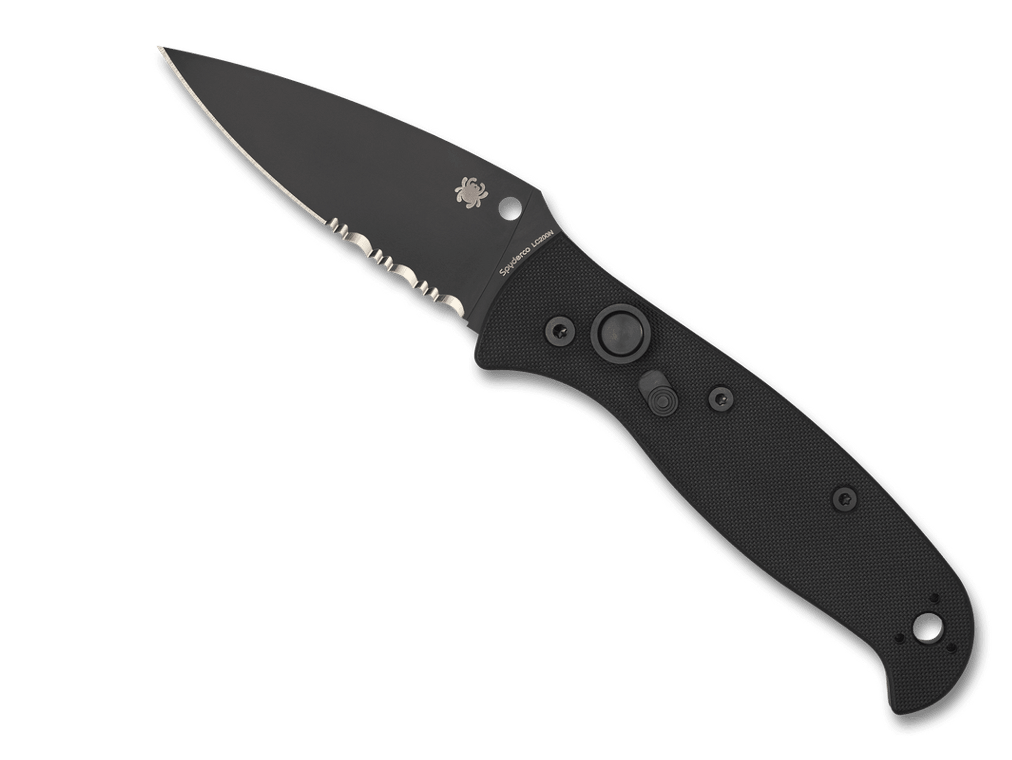 Spyderco Autonomy 2 Auto Folding Knife 3.5" LC200N Black DLC Combo ...
