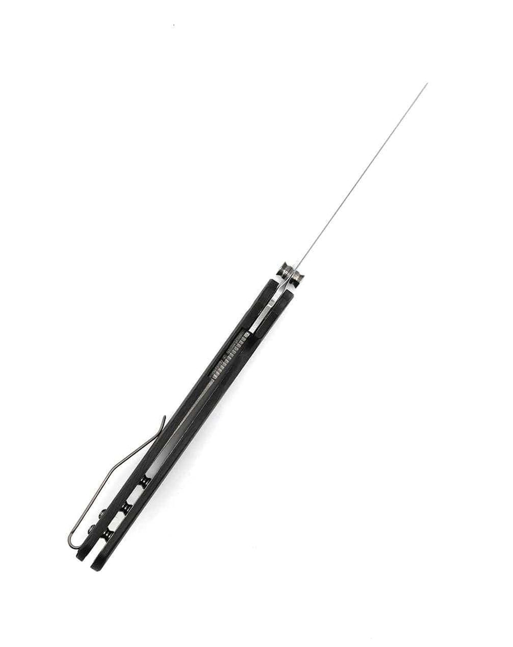 TRM Atom Liner Lock Carbon Fiber Contoured 3D Scales Stonewashed ...