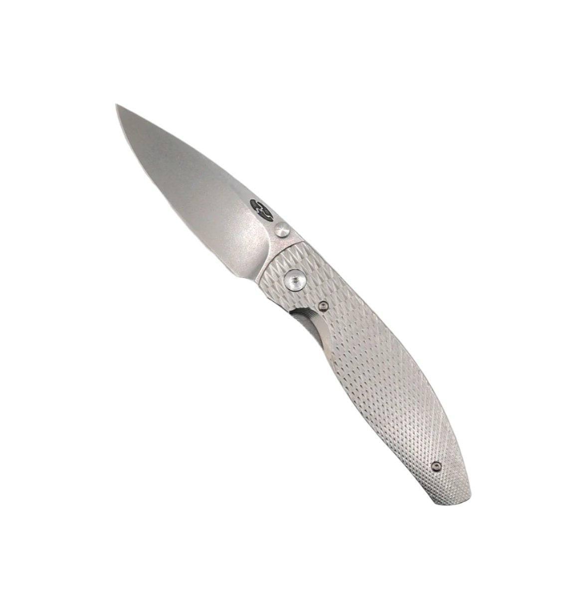 TRM Atom Liner Lock Lizard Skin Contoured 3D Titanium Scales ...
