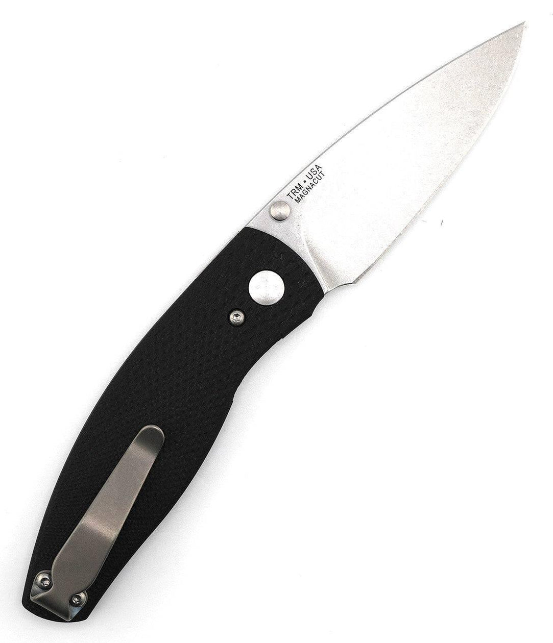 TRM Neutron 2 Linerlock MagnaCut - Jet Black G10 - 3D Contoured Lizard ...